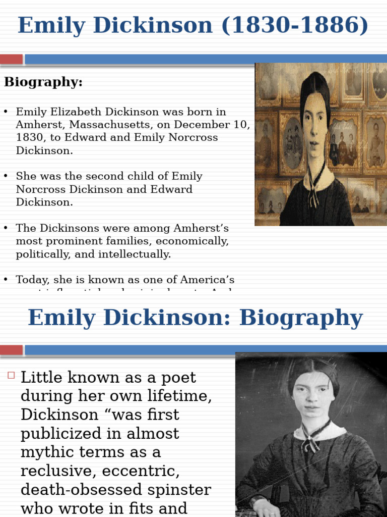 Emily Dickinson: Life and Legacy | PDF | Emily Dickinson | Poetry