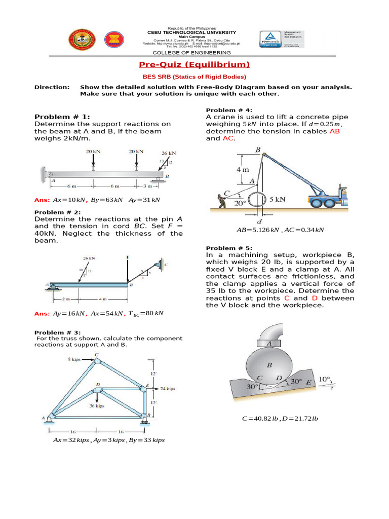 Additional Practice Problems Equilibrium Pdf