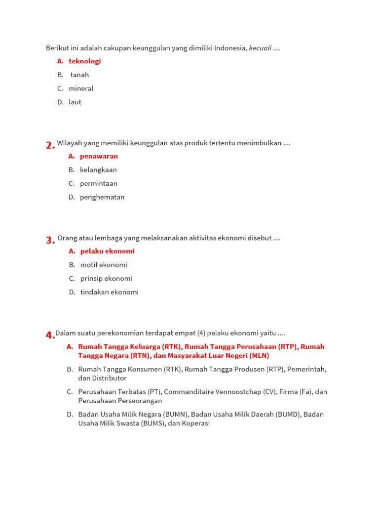 Soal - Soal Uh Bab3 Ips KLS8 | PDF