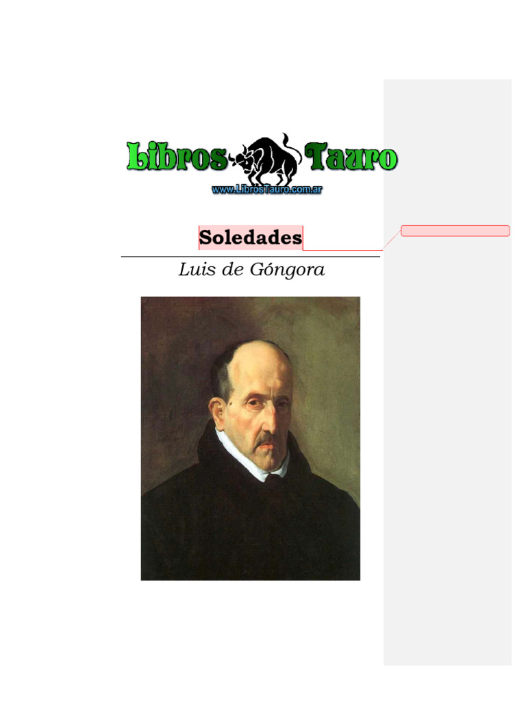 Gongora, Luis de - Soledades | PDF