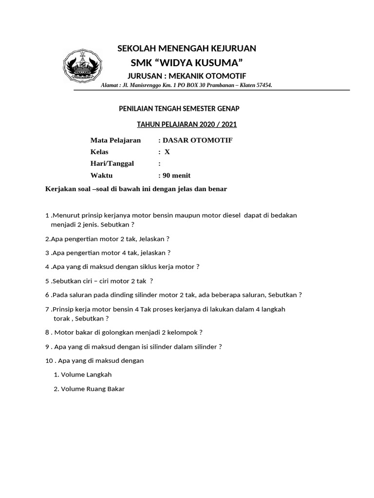 Contoh Soal PPKN Kelas XII | PDF
