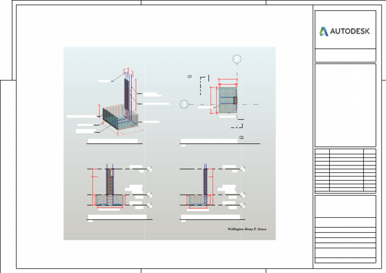 Detalhamento de Sapata Retangular Excêntrica | PDF