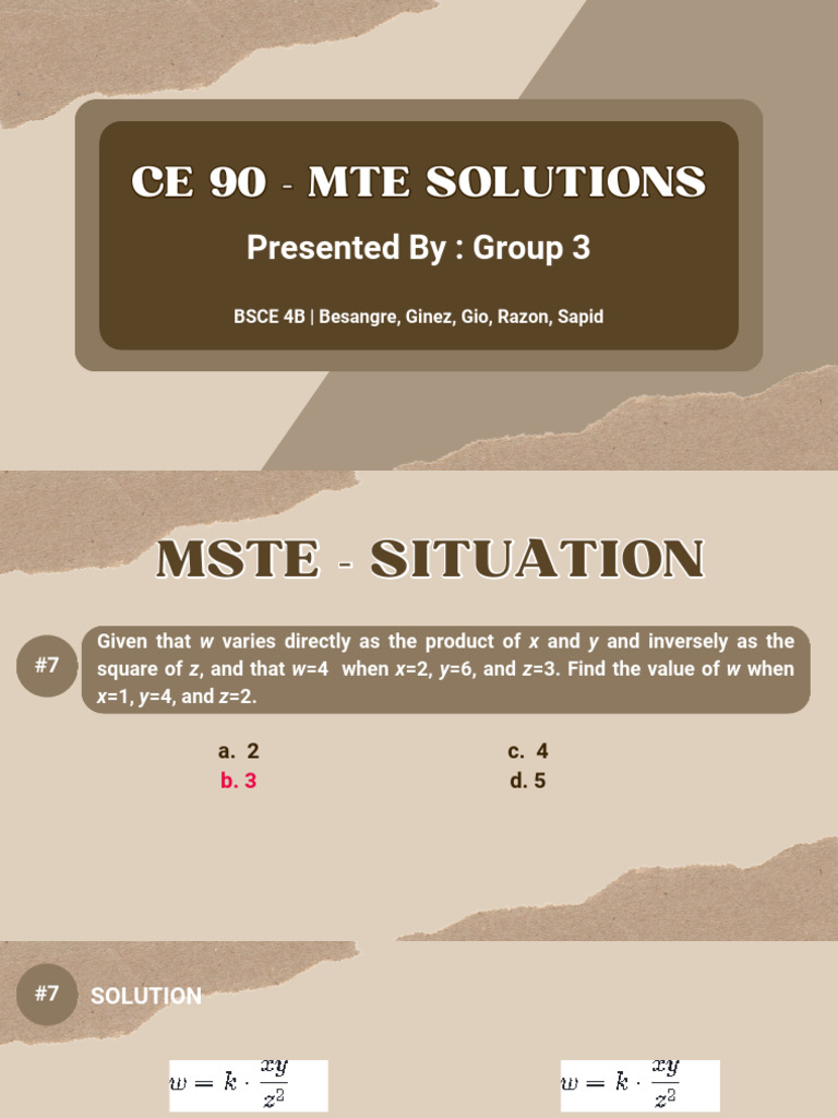 GROUP-3-MTE-Solutions | PDF | Strength Of Materials | Classical Mechanics