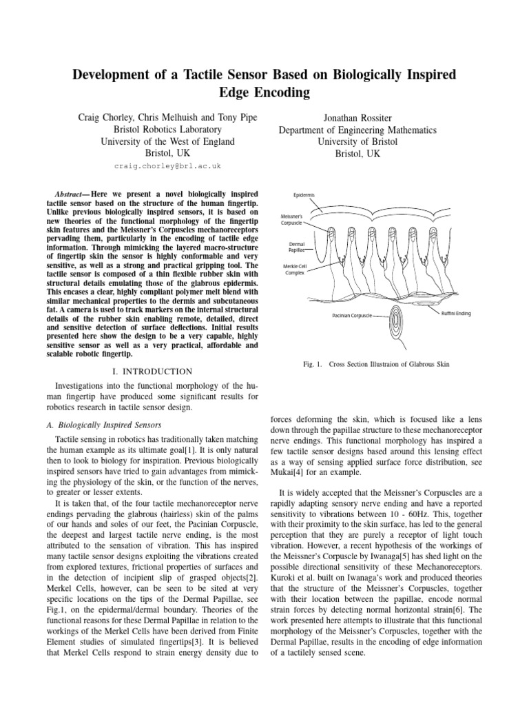 Development Of A Tactile Sensor Based On Biologically Inspired Edge Encoding Pdf