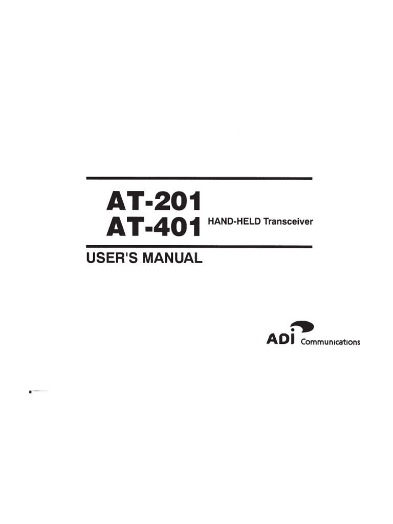 At-201 401 Users Manual@Adi-12de | PDF