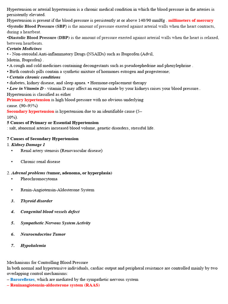 HTN pdf | PDF | Hypertension | Blood Pressure