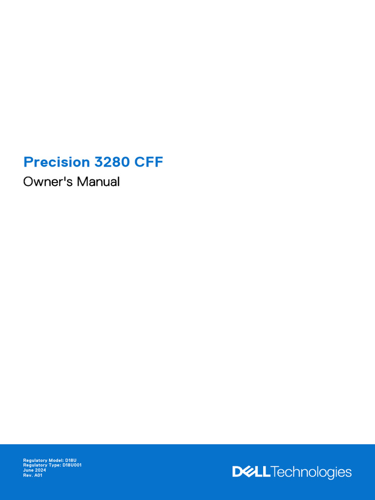 Precision 3280 Owners Manual | PDF | Solid State Drive | Usb