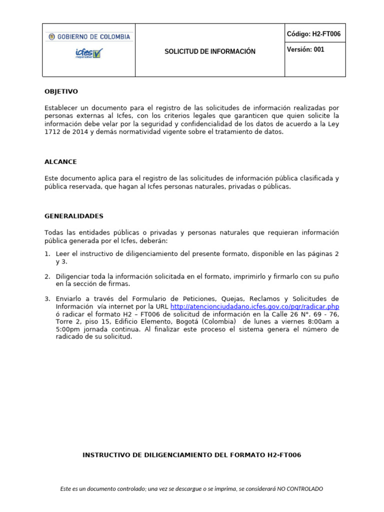 Formato de Solicitud De-Informacion | PDF | Información