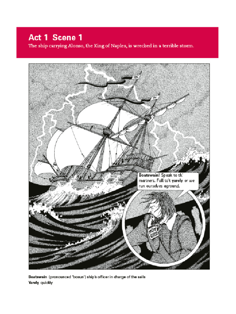 Act 1 Scene 1 Comic Strip | PDF
