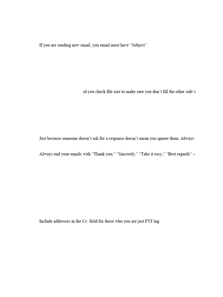 Essential Email Etiquette Tips | PDF