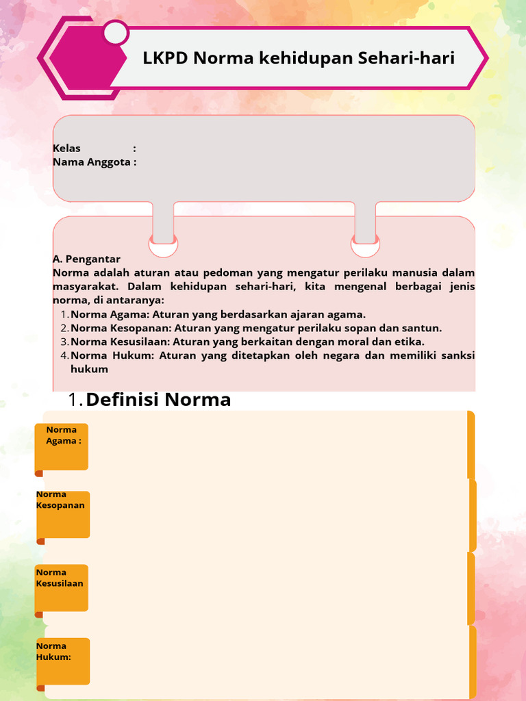 LKPD Norma Kehidupan Sehari-Hari | PDF
