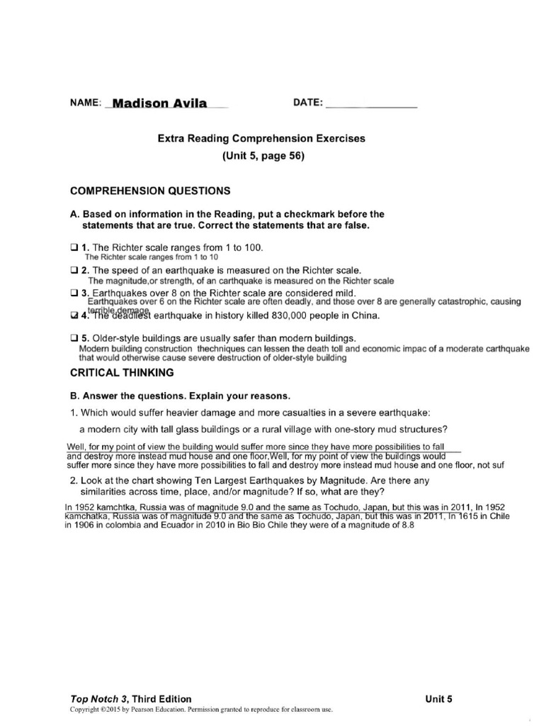 UNIT 05 P56 Earthquakes PDF | PDF