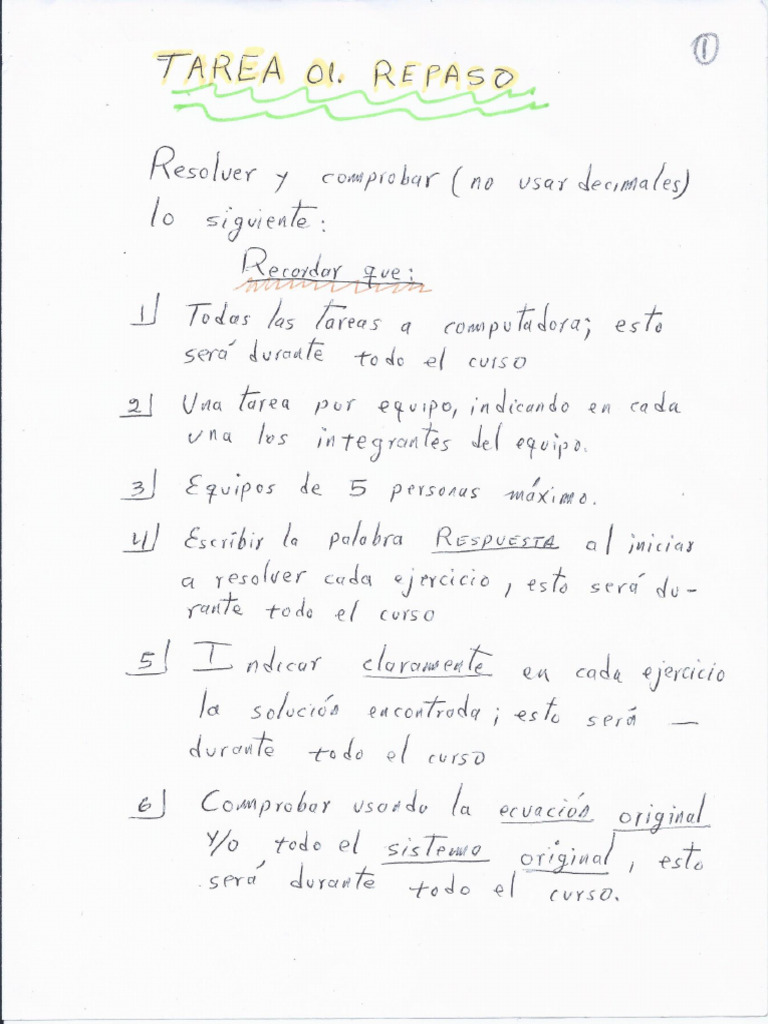 Tarea 01 - Repaso | PDF