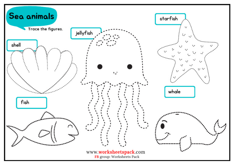 Ocean-Themed Tracing Worksheet | PDF
