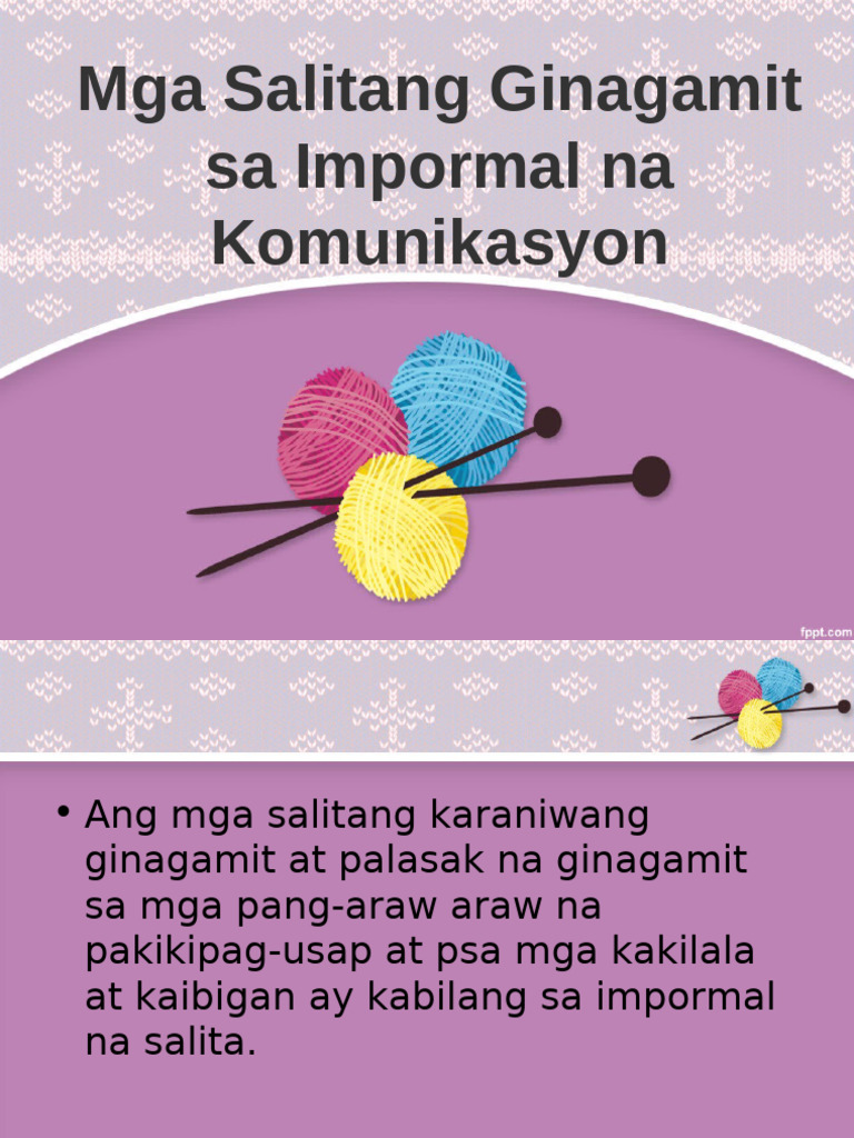 Impormal Na Komunikasyon | PDF