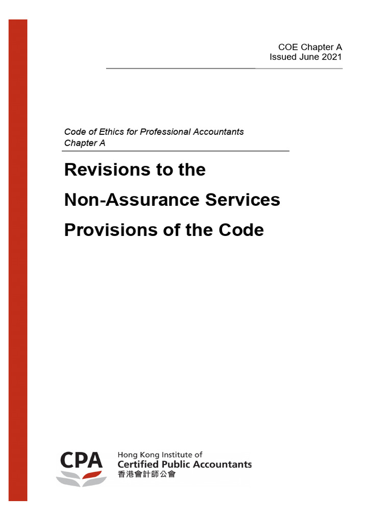 COE Chapter A-105 Non-Assurance Services | PDF | Audit | Valuation ...