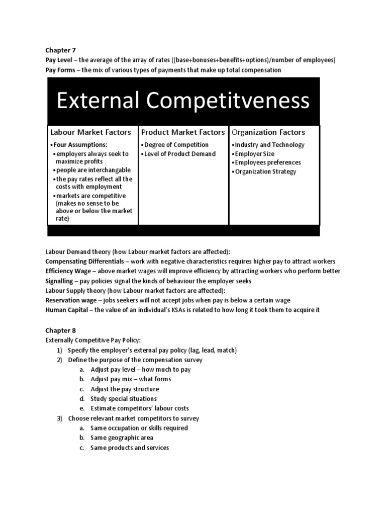 Compensation Review Notes | PDF | Employee Benefits | Pension