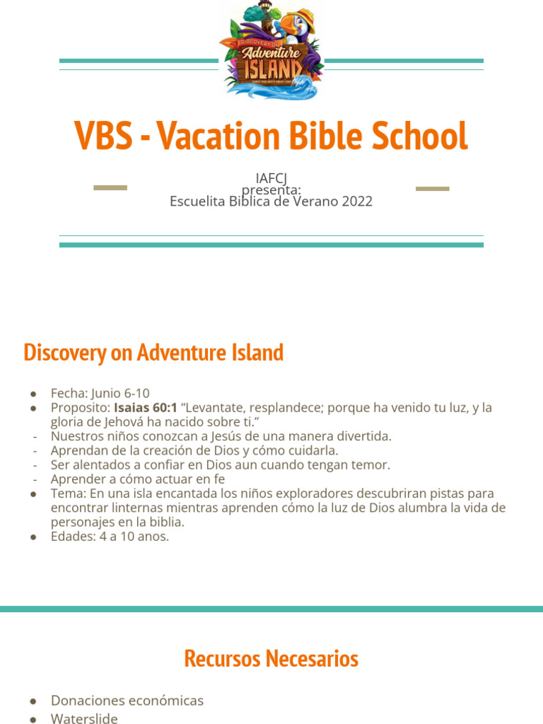 VBS - Vacation Bible School | PDF