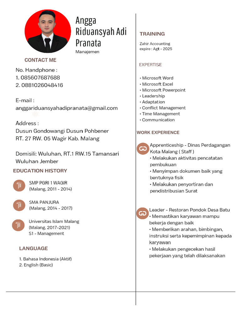CV2 Angga Riduansyah Adi Pranata - Angga Riduansyah | PDF