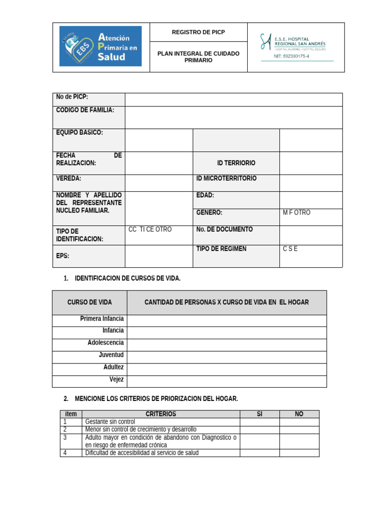 Picp - de - Ebs 2024 Nuevo | PDF | Medicina Familiar | Control de la natalidad