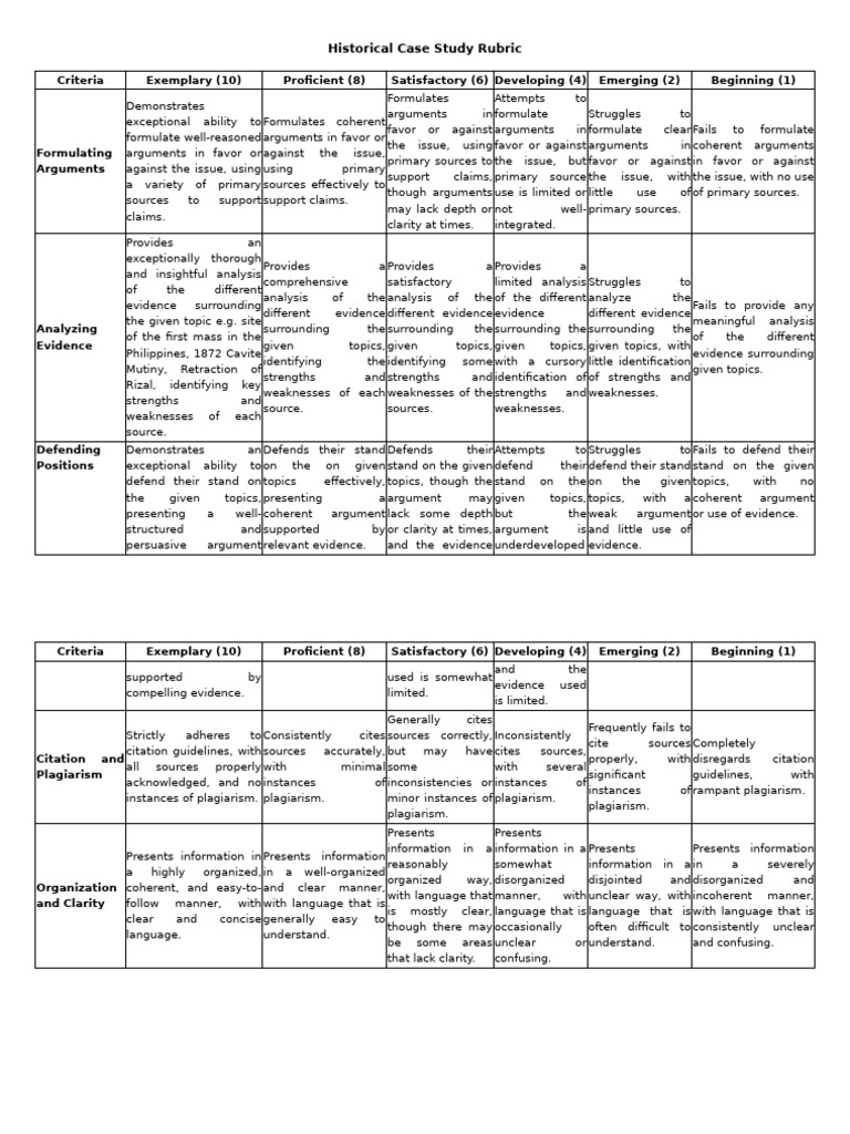 RUBRICS-CASE-STUDY | PDF | Plagiarism | Cognition
