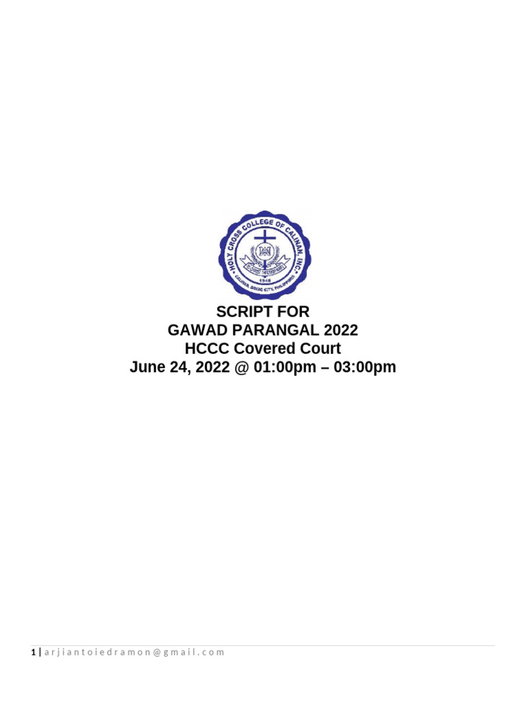 Script For Gawad Parangal 2022 | PDF
