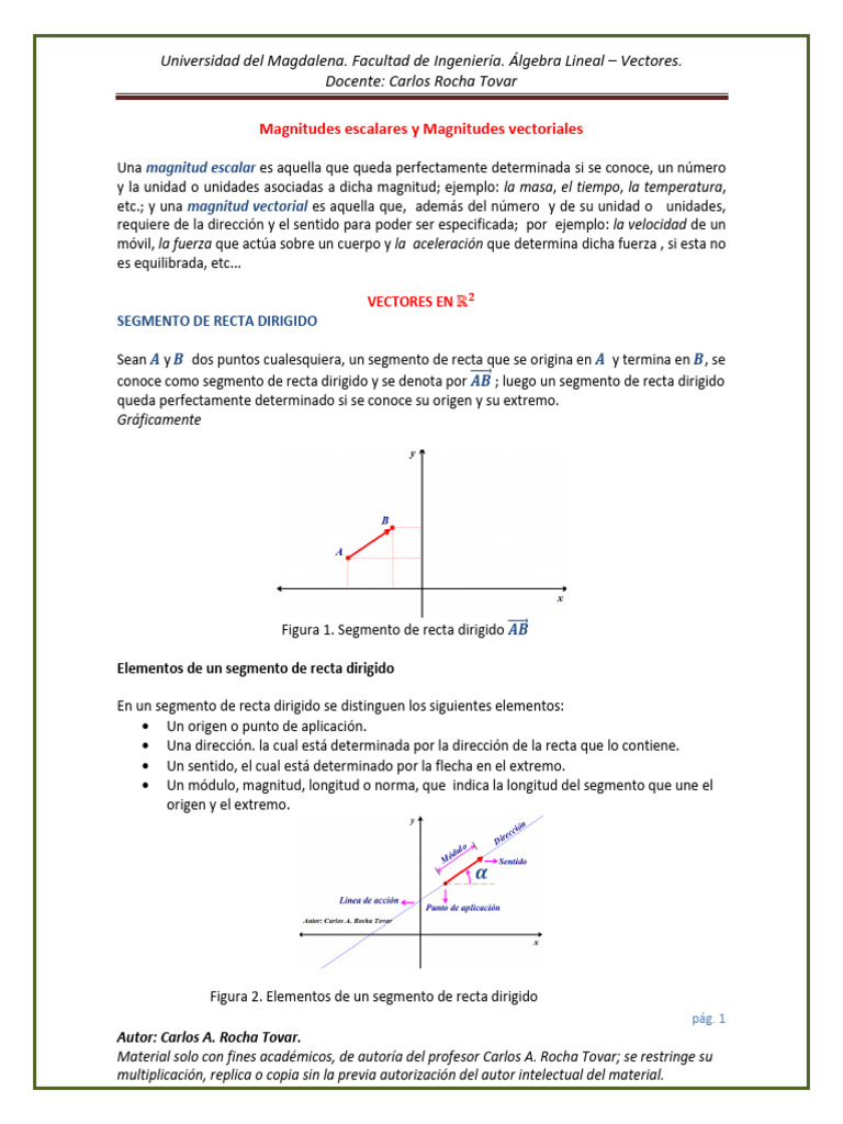 3.1. VECTORES EN R ^2. Primera Parte V. 11 | PDF | Vector Euclidiano | Sistema de coordenadas ...