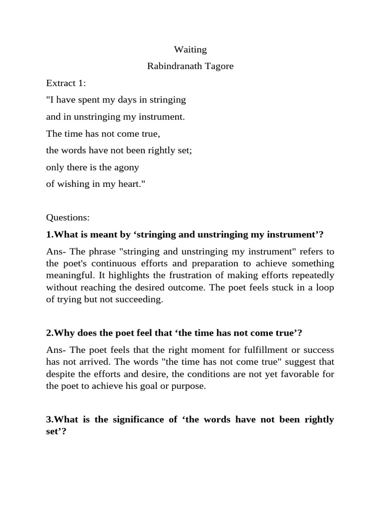 Waiting | PDF | Feeling | Psychology
