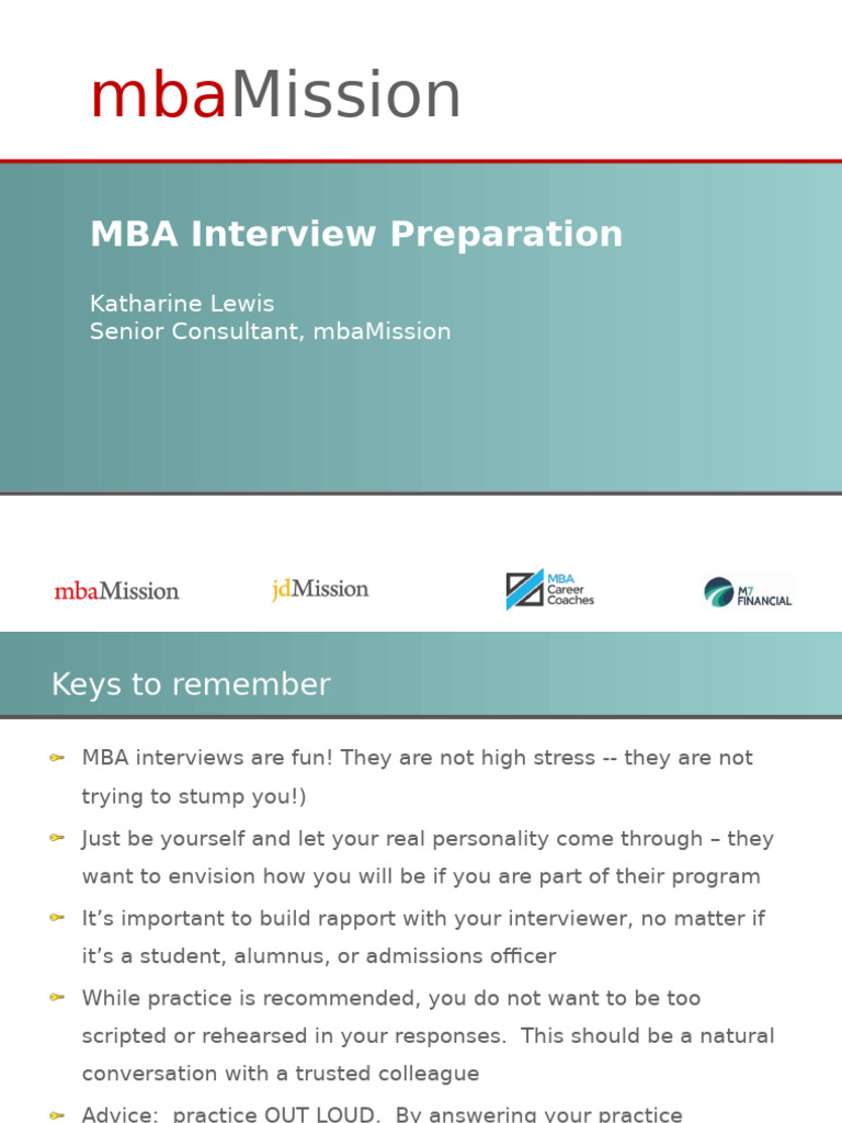 General Interview Prep Guidelines KL | PDF | Master Of Business Administration | Brainstorming