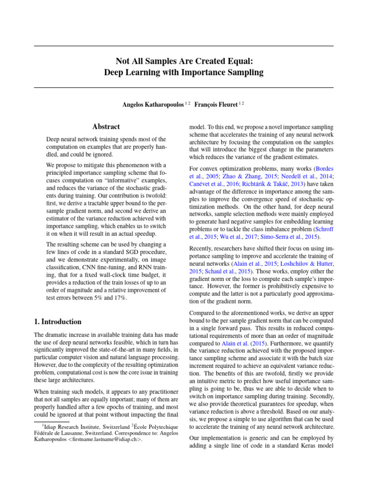 Not All Samples Are Created Equal | PDF | Artificial Neural Network ...