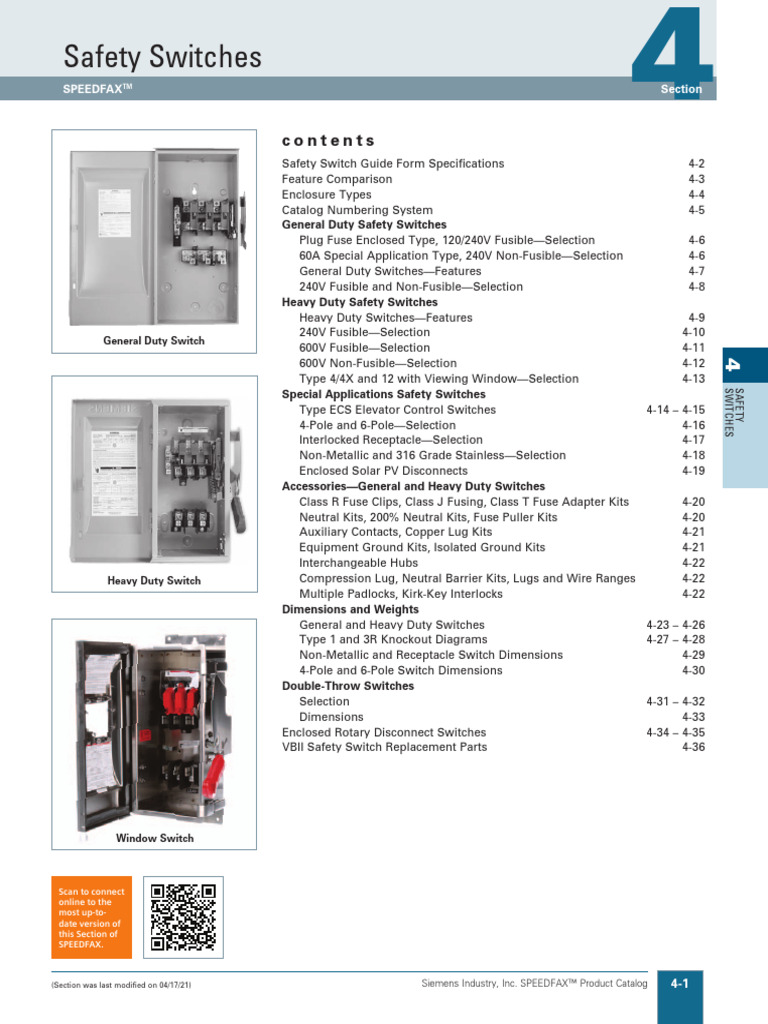 Heavy Duty Safety Switches Catalog | PDF | Fuse (Electrical) | Switch
