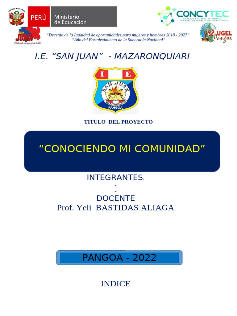 CONOCIENDO MI COMUNIDAD | PDF | Geografía | Ciencias Sociales