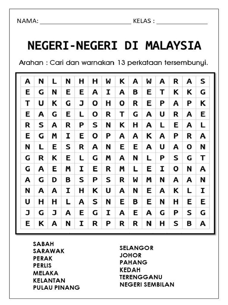 cari perkataan tersembunyi | PDF