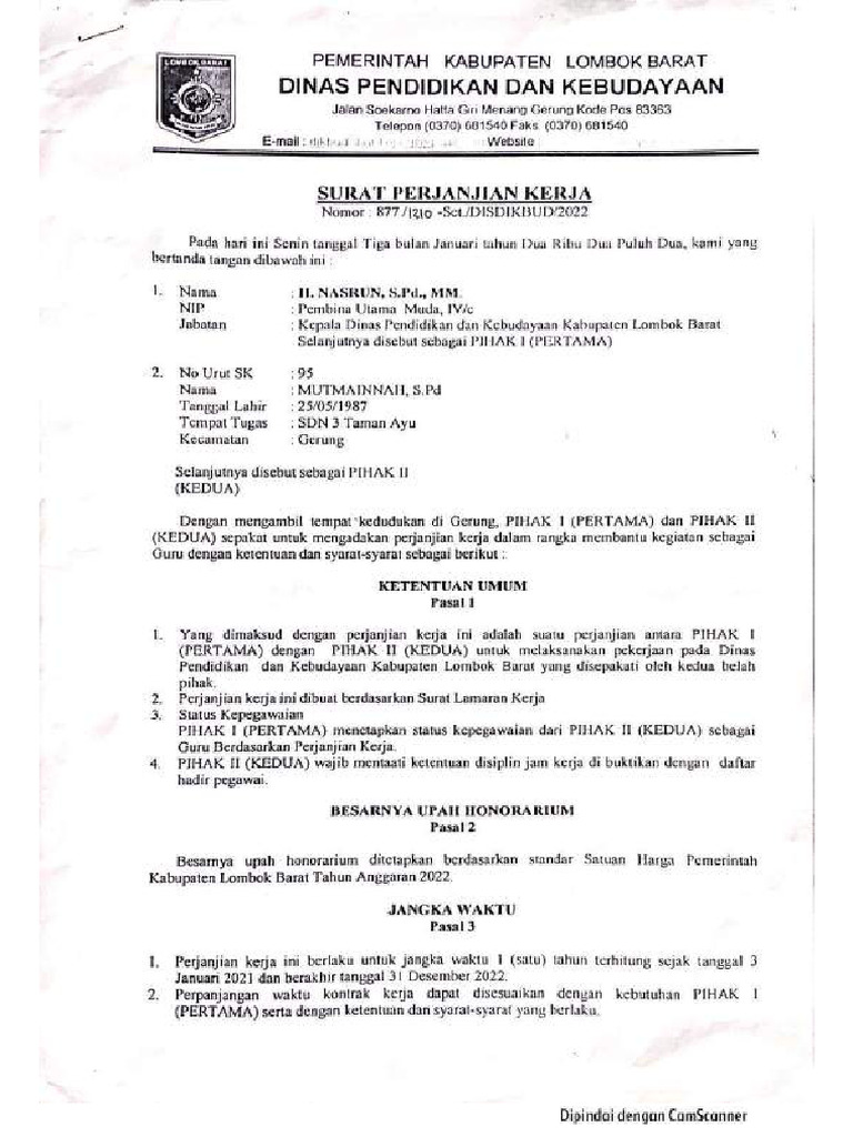 SPK DAN SPJ 2022-mutmainnah_compressed | PDF