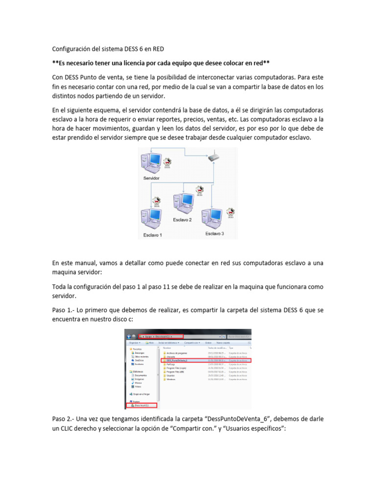 Configuración Del Sistema DESS 6 en RED | PDF | Servidor (Computación ...