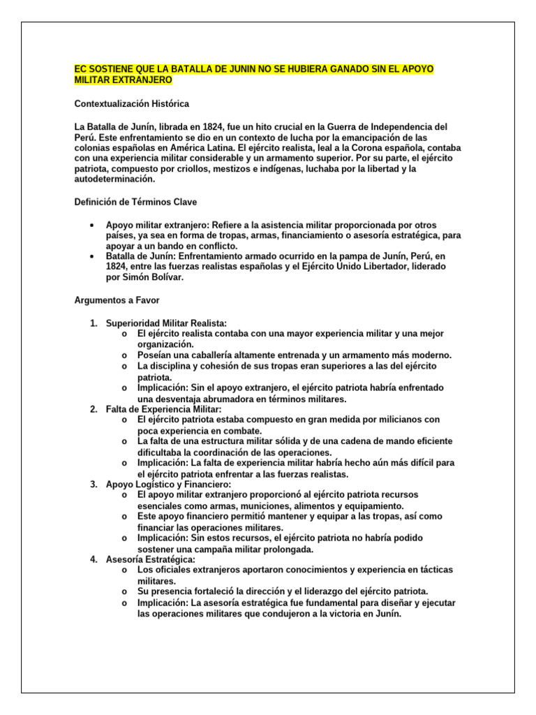 Primera y Segunda Moción | PDF | Ciencia militar | Perú