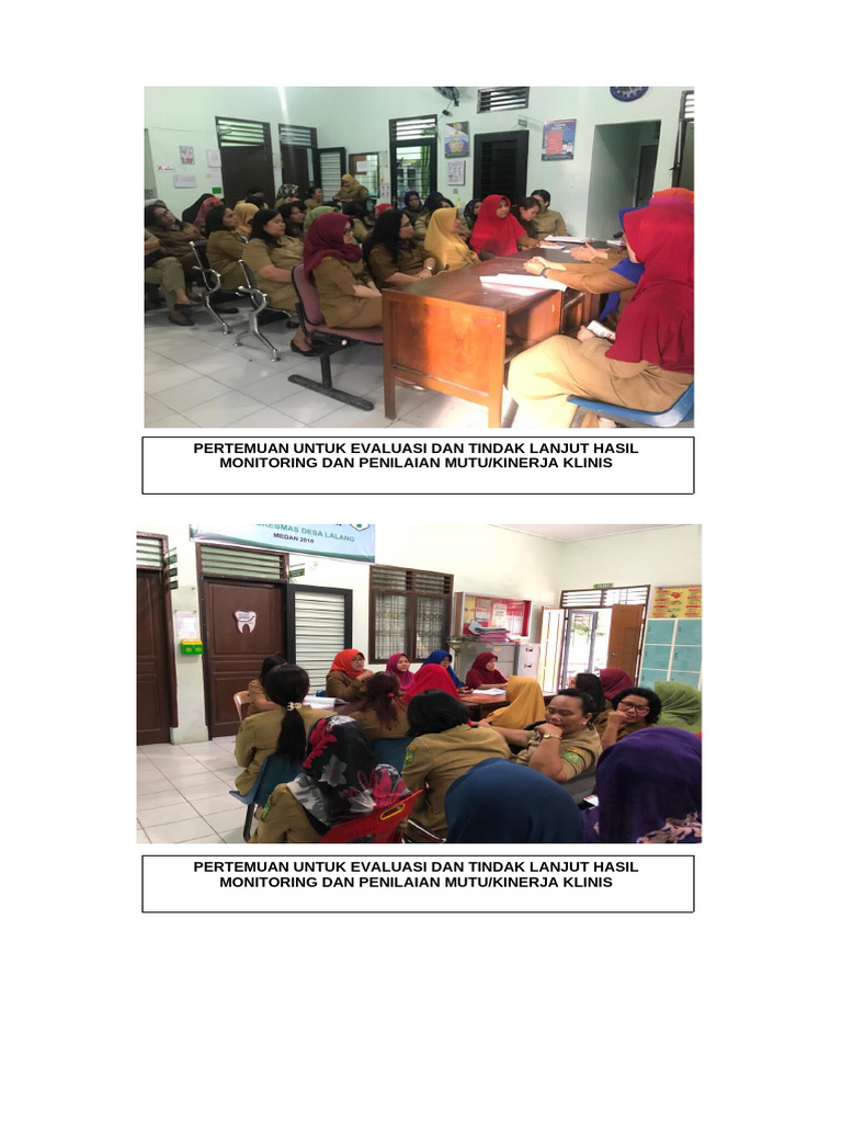 Pertemuan Untuk Evaluasi Dan Tindak Lanjut Hasil Monitoring Dan Penilaian Mutu Kinerja Klinis | PDF
