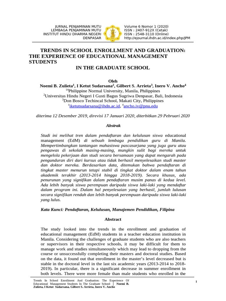 EdM Enrollment & Graduation Trends | PDF | Academic Degree | Workweek ...