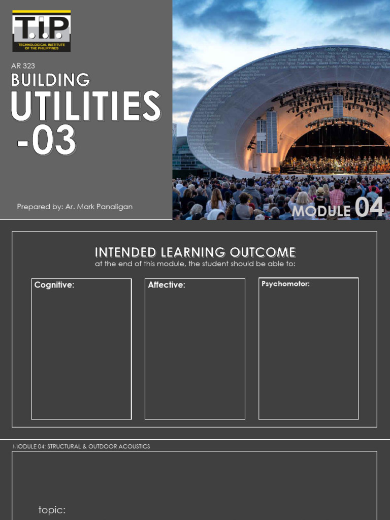 AR323 BU3 Module 4 - Structural & Outdoor Acoustics | PDF | Acoustics | Duct (Flow)