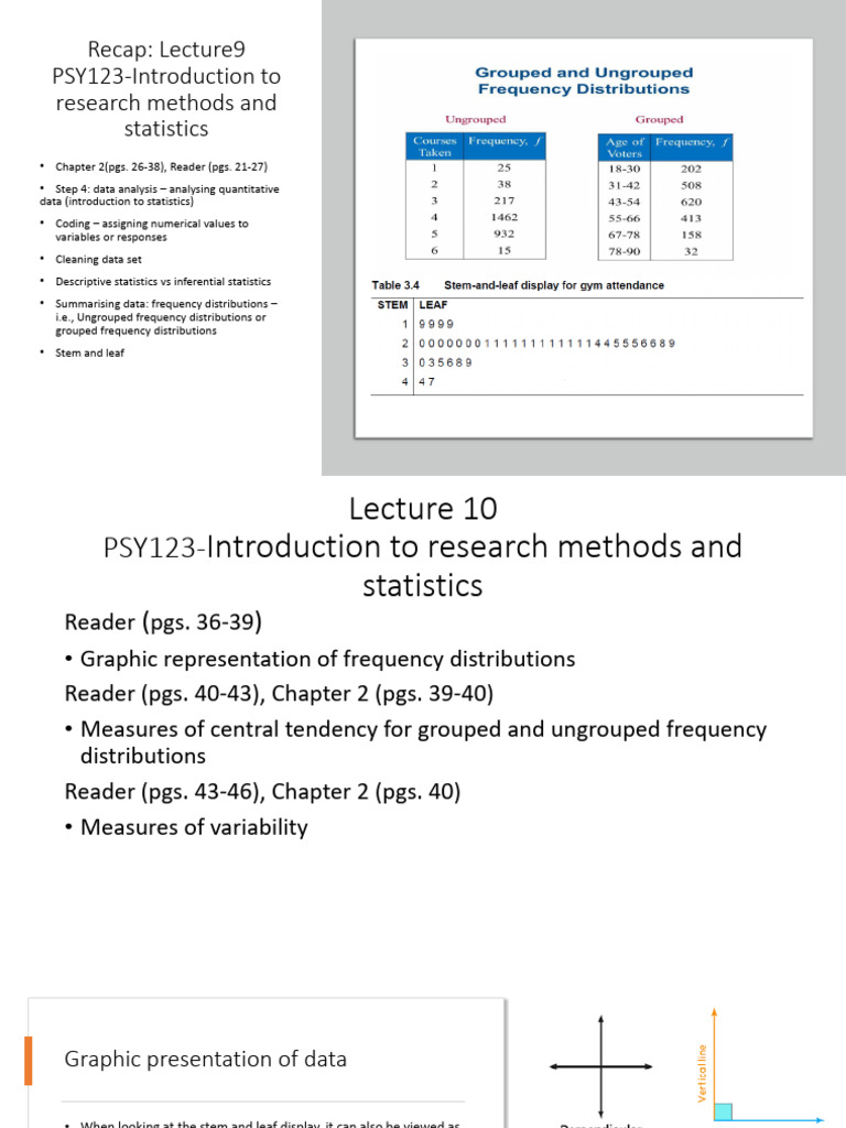 PSY123 Lecture 10-1 | PDF | Variance | Mode (Statistics)