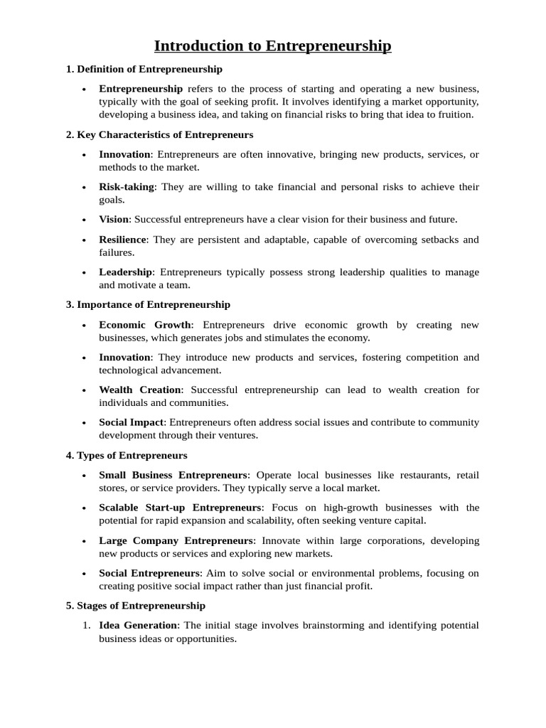 Essentials of Entrepreneurship Explained | PDF | Entrepreneurship ...