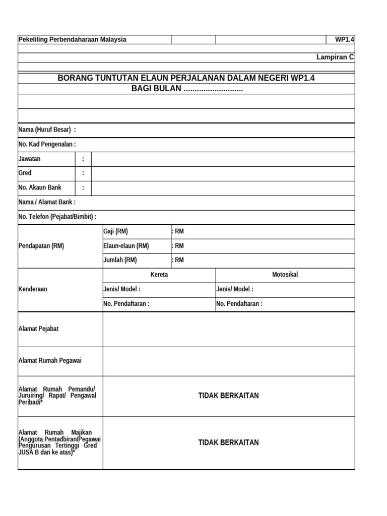 TNT 2024 Kosong | PDF