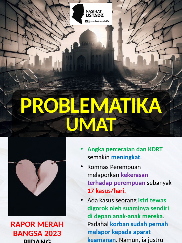 50 Mengidentifikasi Problematika Umat - Nasihat Ustadz | PDF