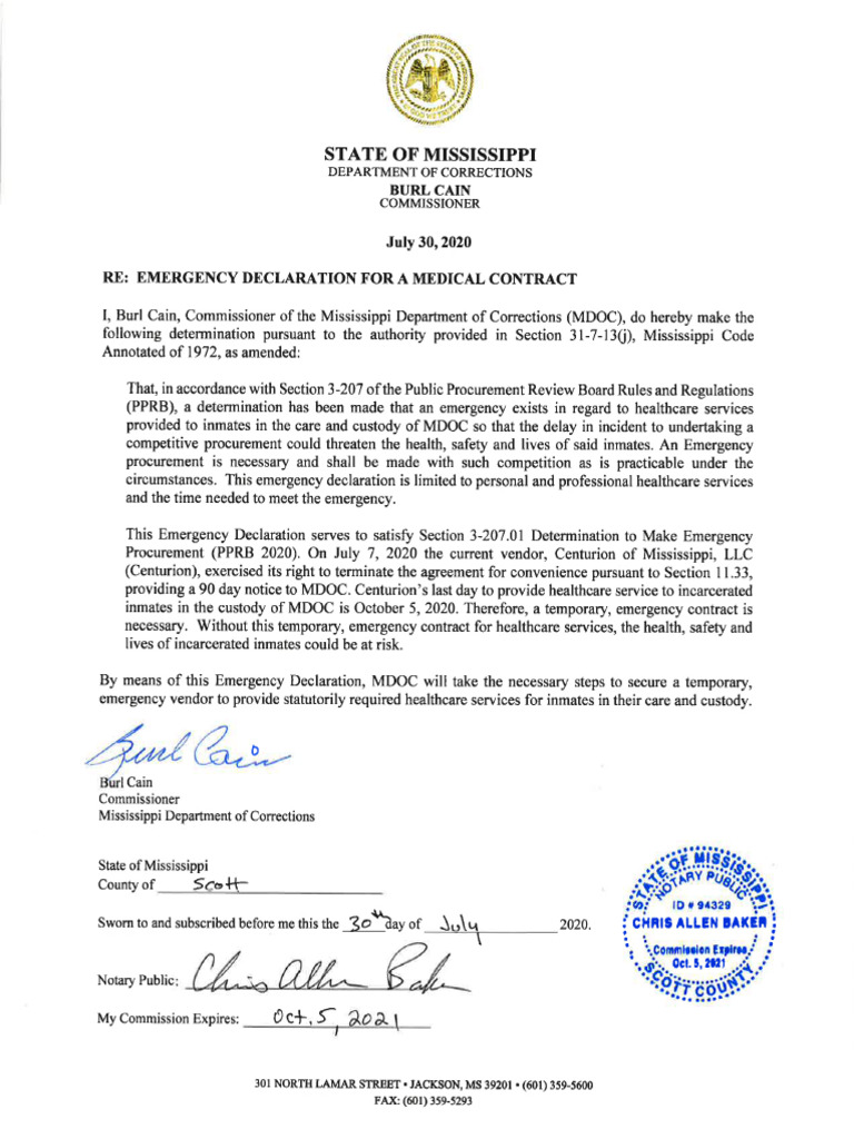 Emergency Decs and Contracts | PDF | Business