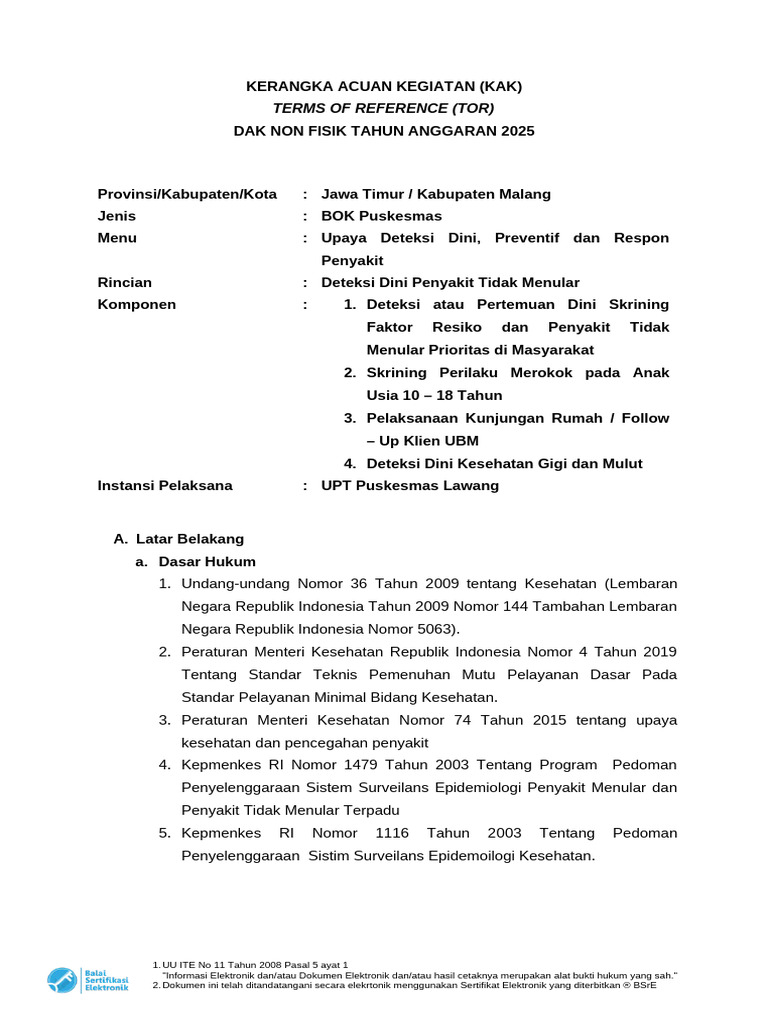 3.7 Tor Deteksi Dini Penyakit Tidak Menular | PDF