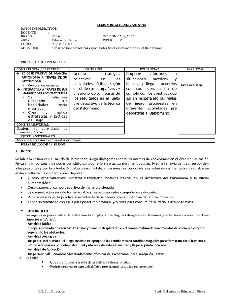 Sesion #03 de La UNIDAD N° 07 - QUINTO Grado | PDF | Maestros | Aprendizaje