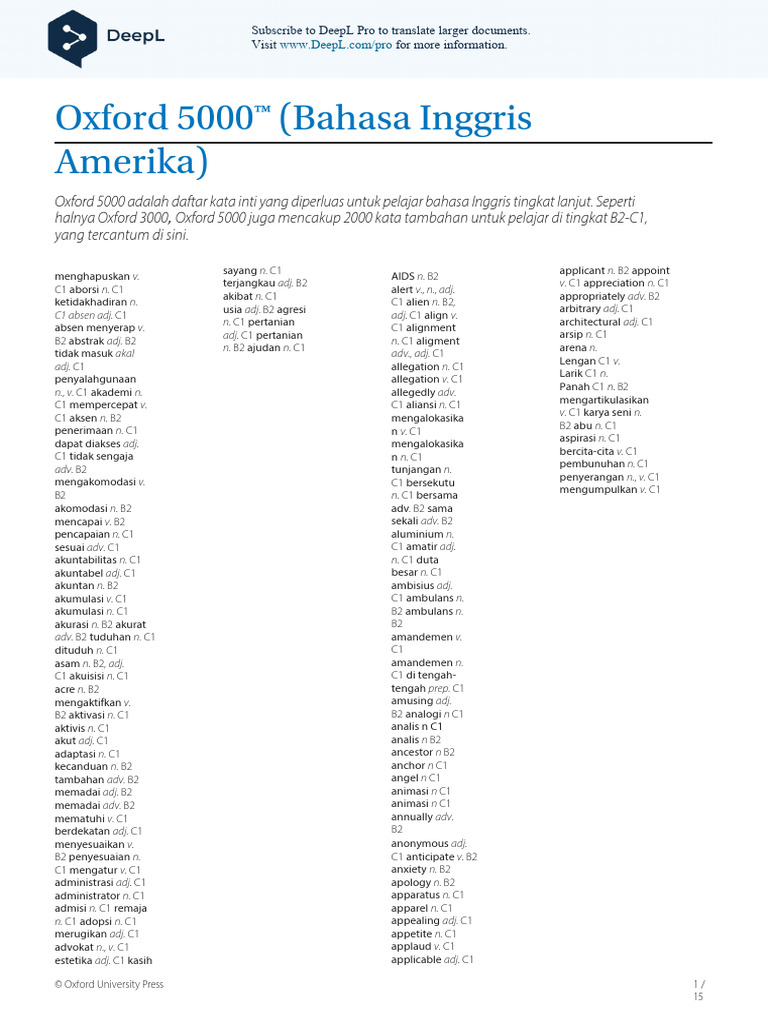 American Oxford 5000 Id | PDF