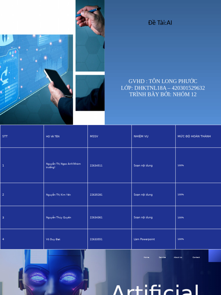 Blue Futuristic Artificial Intelligence Presentation | PDF