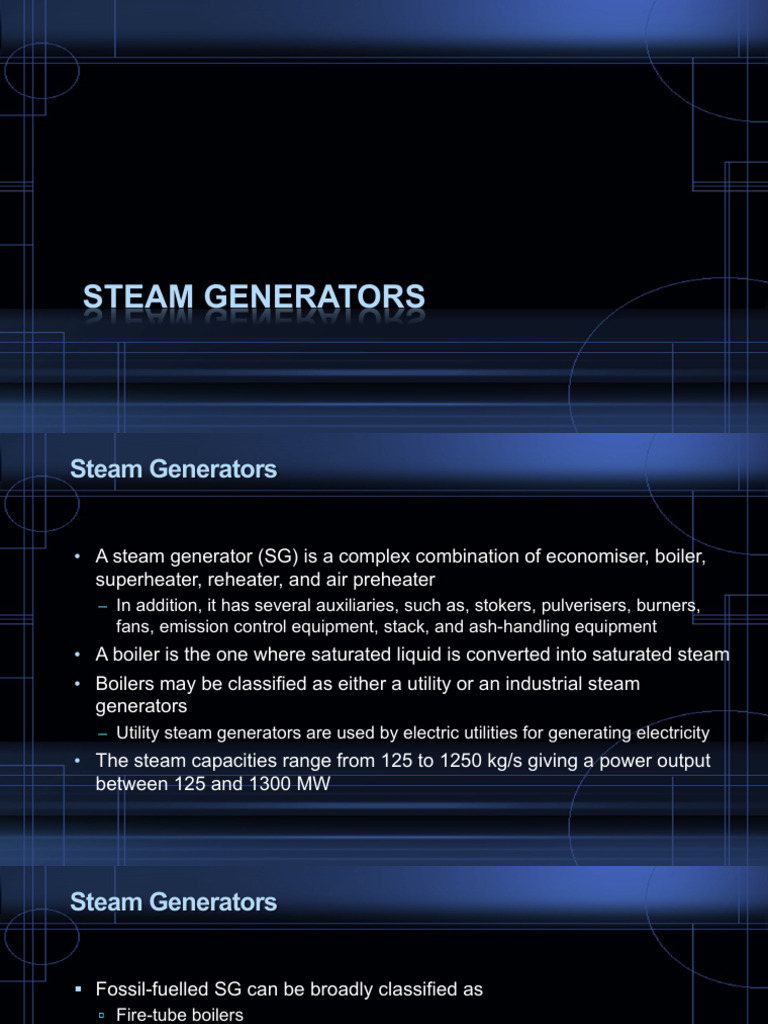 04 Thermal Power Plants Steam Generator | PDF | Boiler | Steam