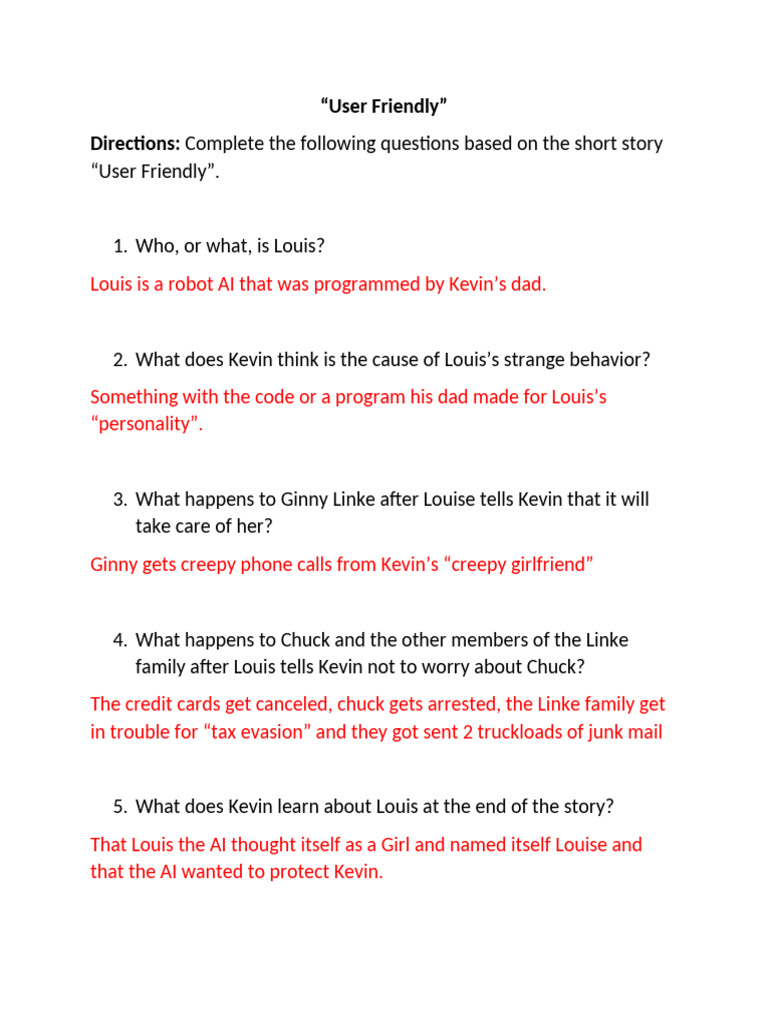User Friendly Questions - Copy 1-1 | PDF